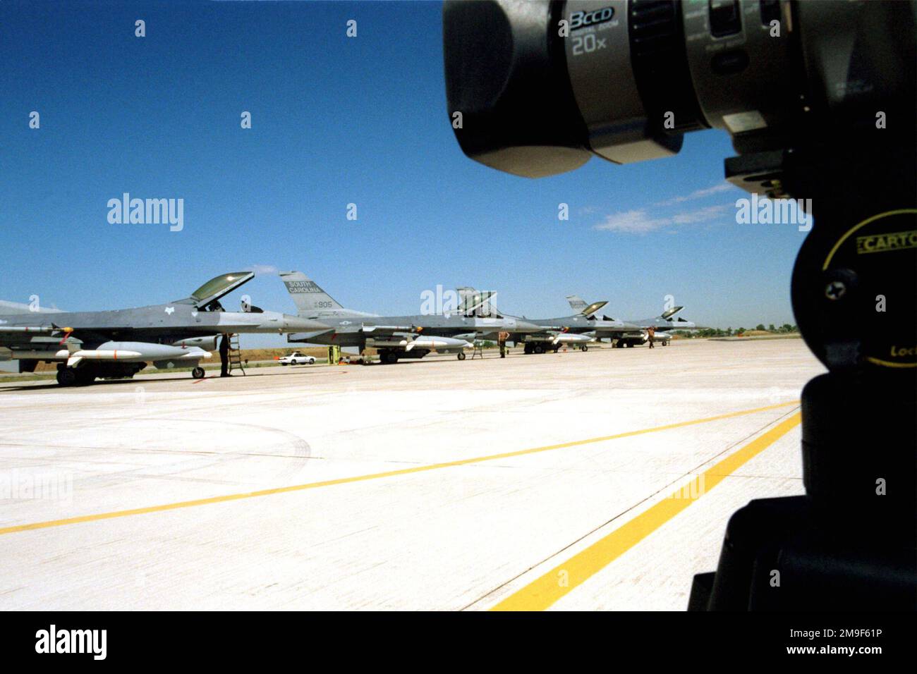 Four F16 aircrafts from the 169th Fighter Wing (FW) of the South ...