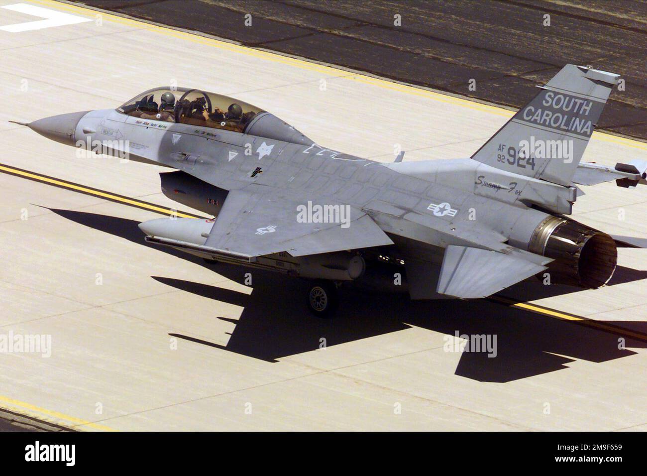 An F-16 Fighting Falcon aircraft from the 169th Fighter Wing (FW) of ...