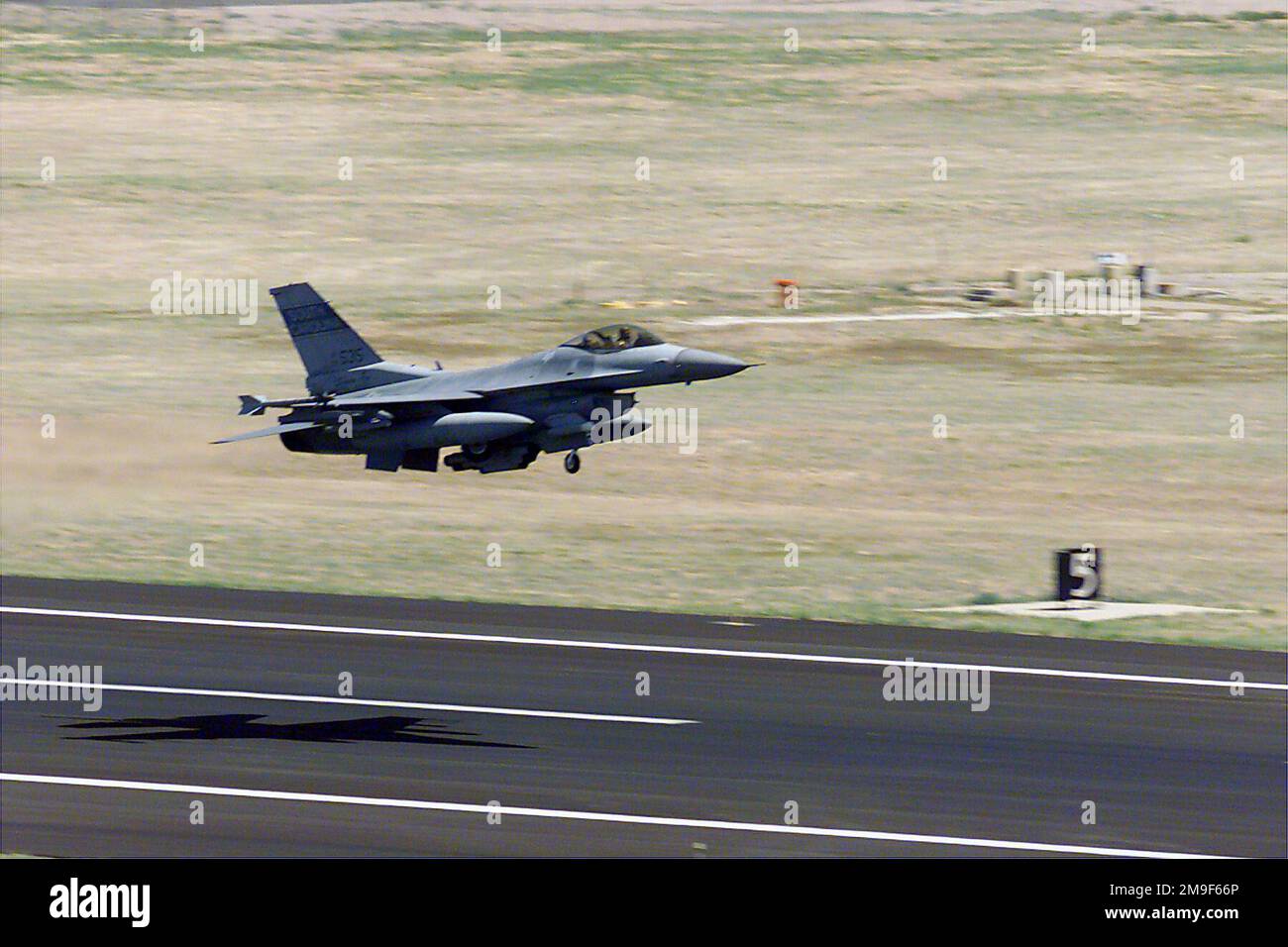 An F-16 Fighting Falcon aircraft from the 169th Fighter Wing (FW) of ...