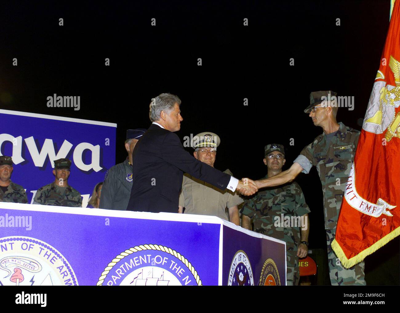 After awarding the Meritorious Unit Citation to the 31st Marine ...