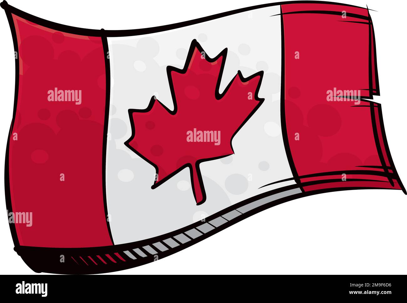 Painted Canada flag waving in wind Stock Vector Image & Art - Alamy