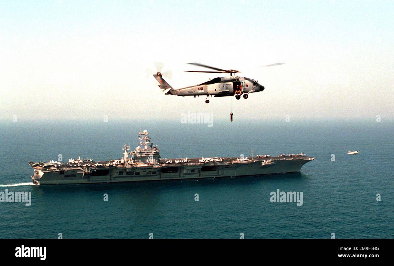 An SH-60 Seahawk attached to the Red Lions of Helicopter Anti-Submarine ...