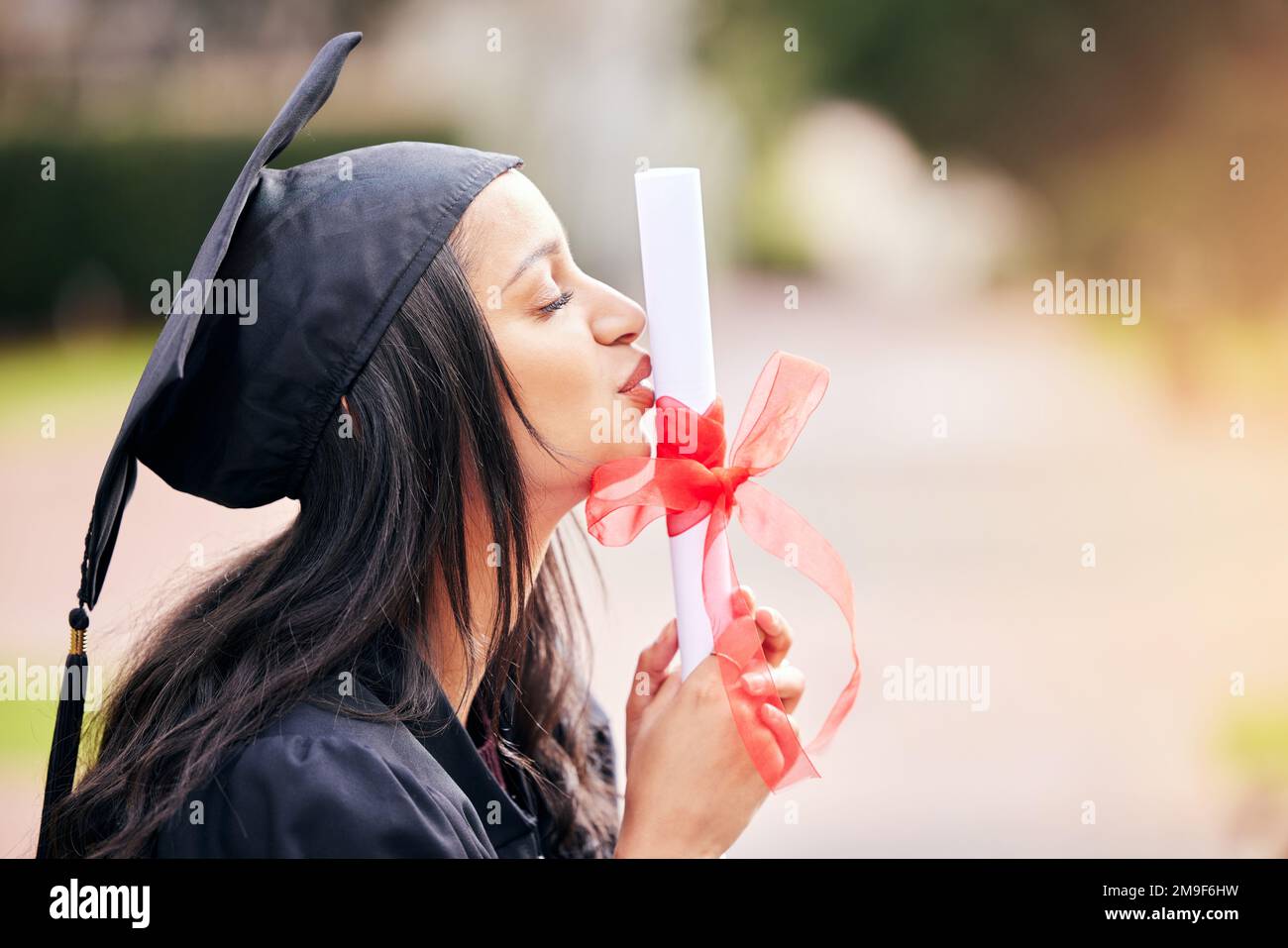 The future starts today. an attractive young female student celebrating ...