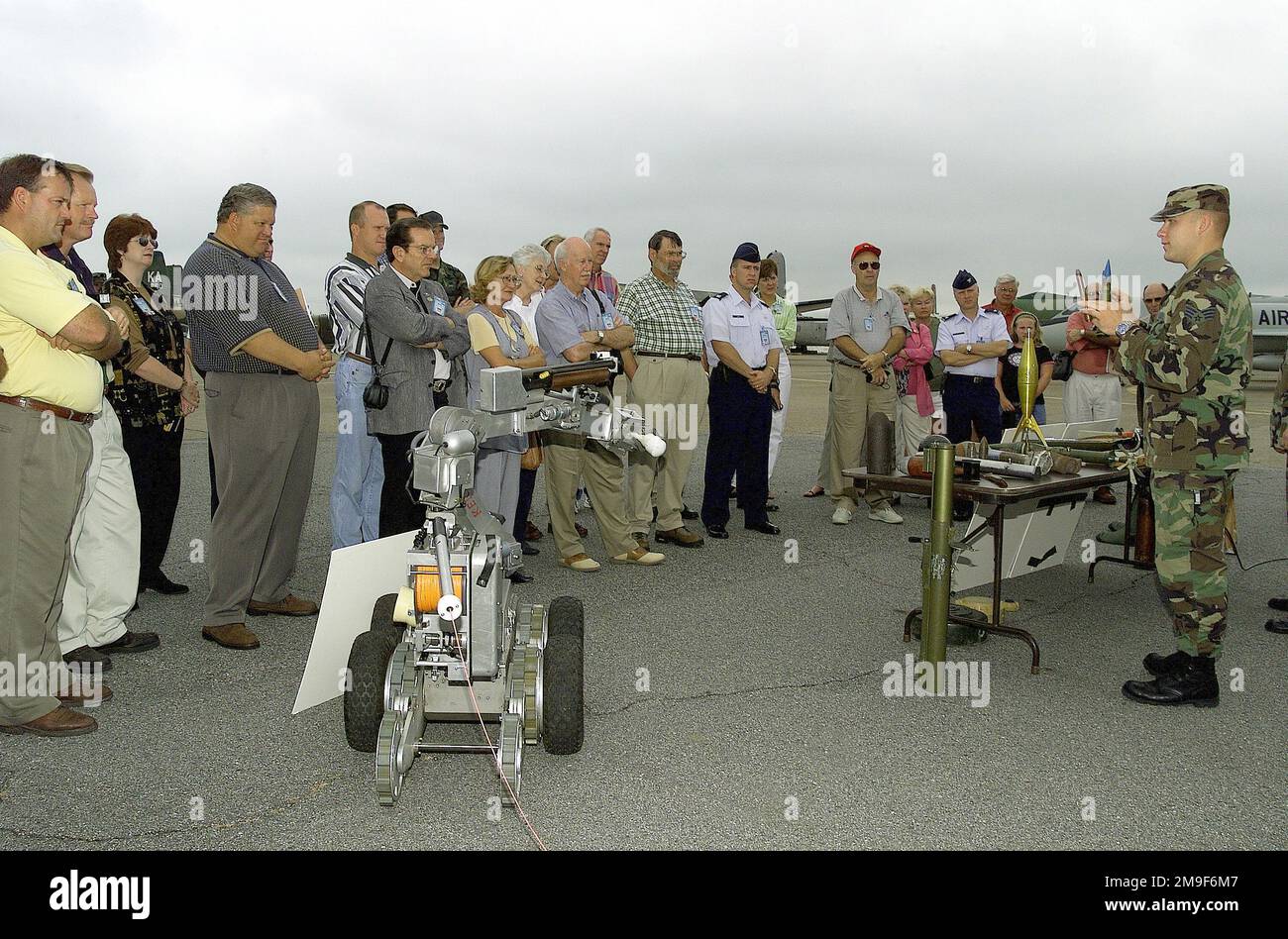 Right side profile medium shot as a US Air Force SENIOR AIRMAN (right ...