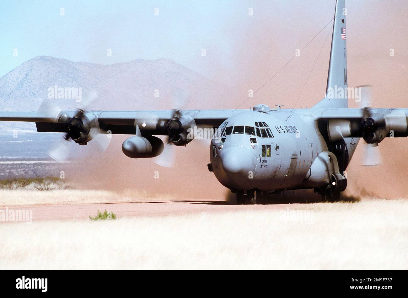 A US Air Force C-130 Hercules aircraft from the 3rd Wing, 517th Airlift ...