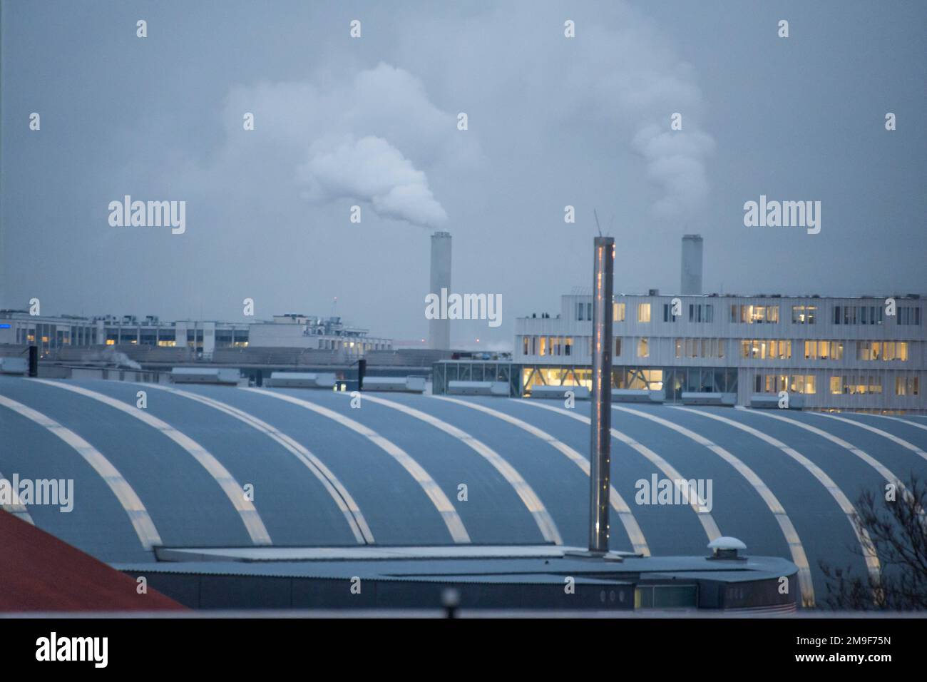 Illustration of pollution in Paris, France on January 17, 2023. Smoke ...