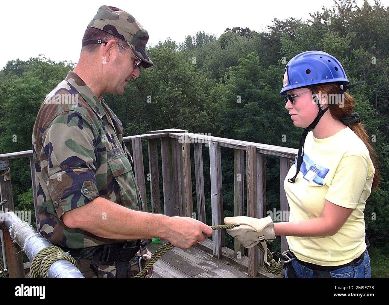 First Sergeant Mike Peffer checks Lesley Lockharts repelling-rig just ...