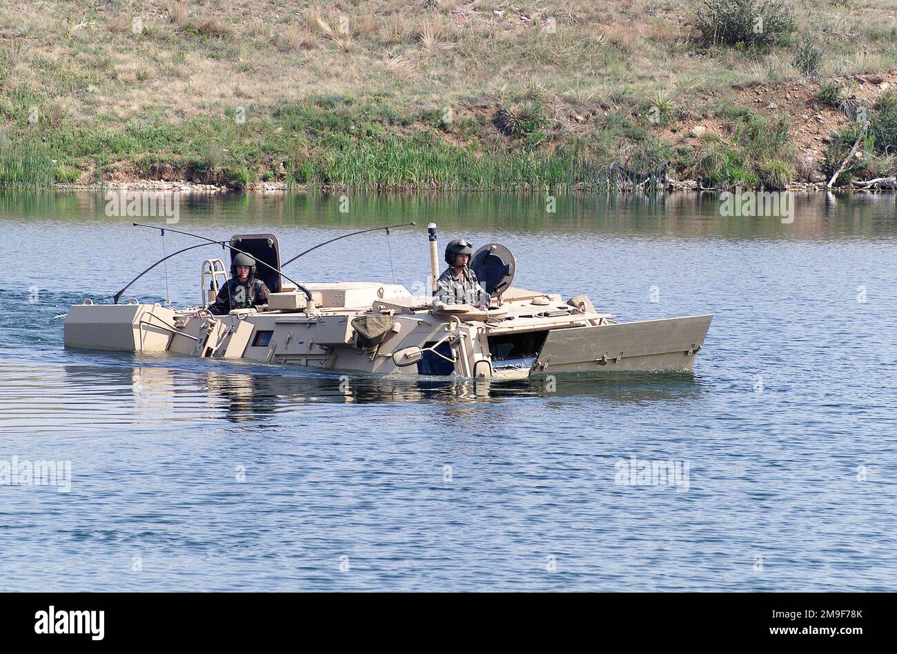 The M93A1 "FOX" while performing amphibious operations at Townsend ...