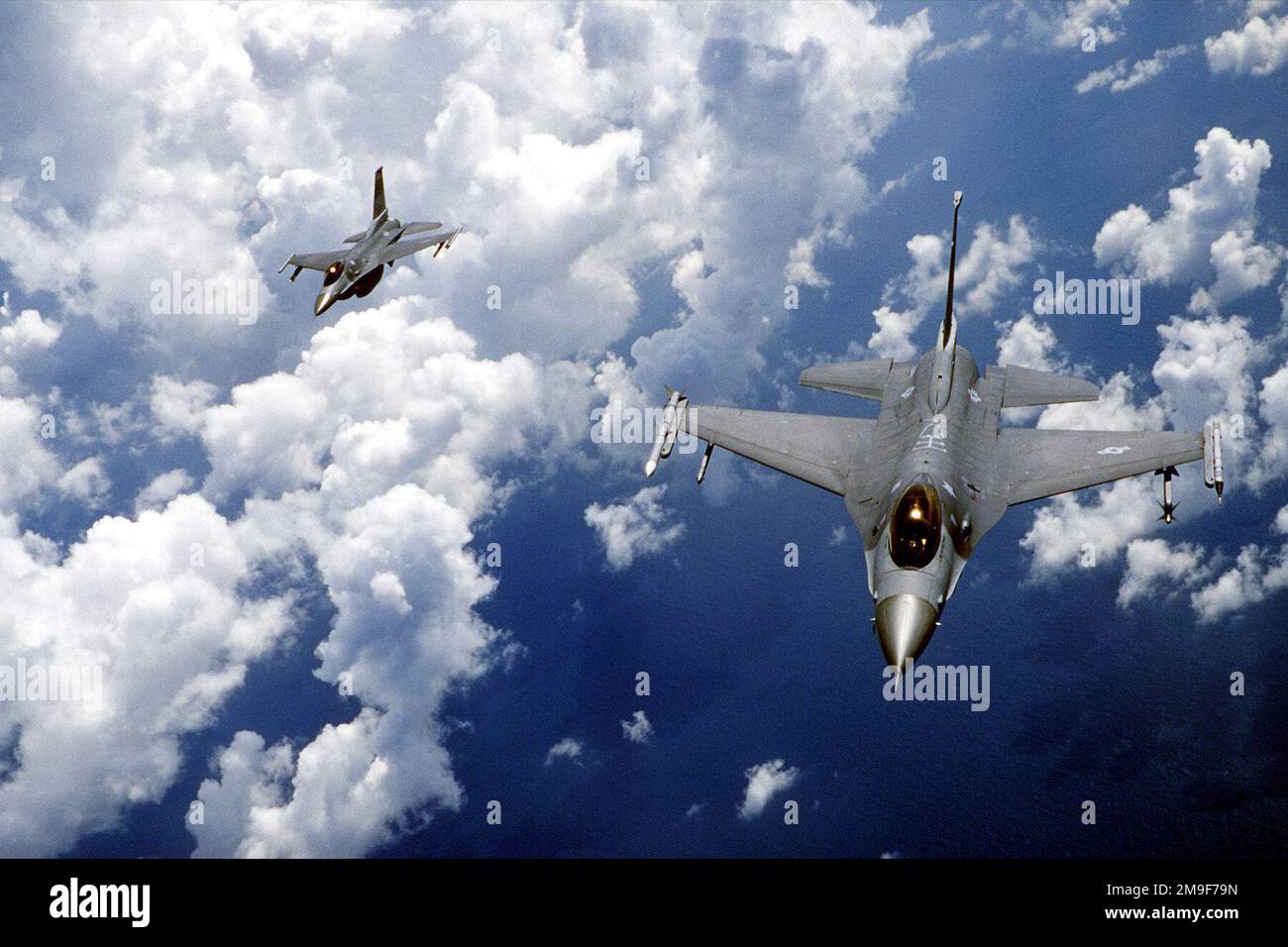 Two US Air Force F-16 Falcons from the 169th Fighter Wing, South ...