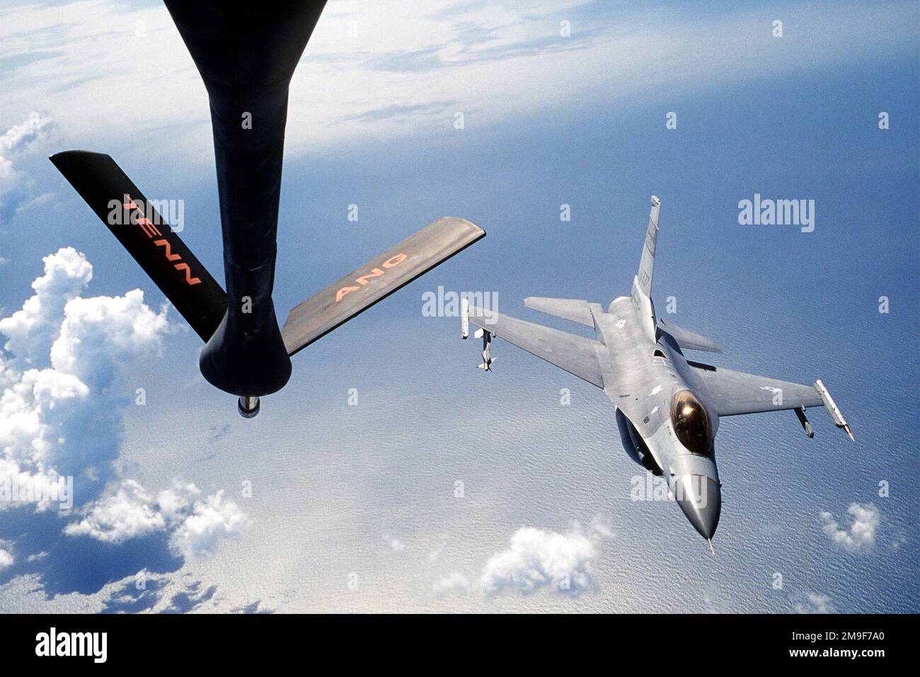 A US Air Force F-16 Falcon from the 169th Fighter Wing, South Carolina ...