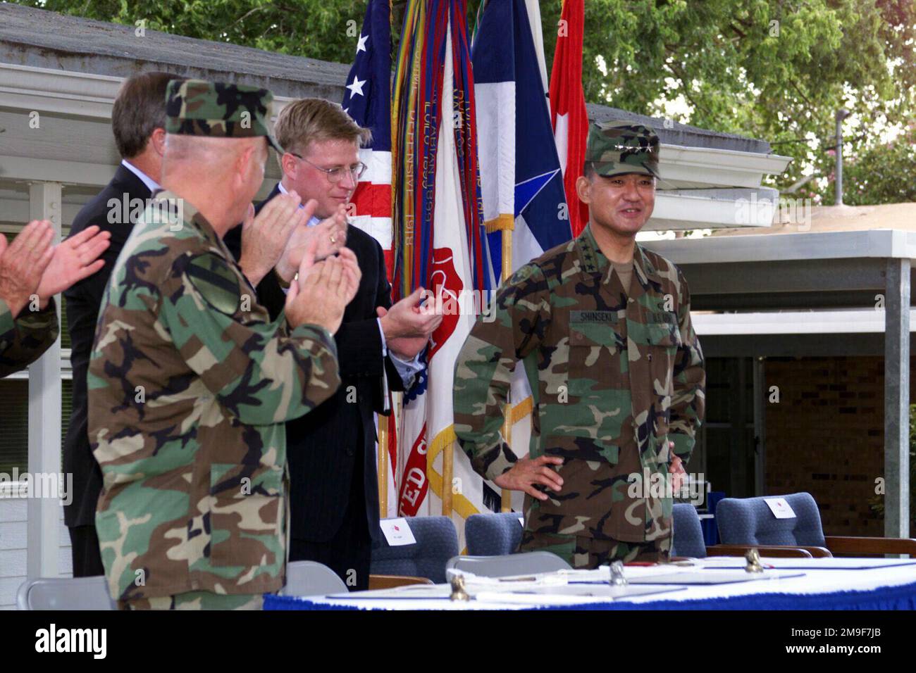 General Eric K. Shinseki, CHIEF of STAFF, US Army, is warmly greeted ...