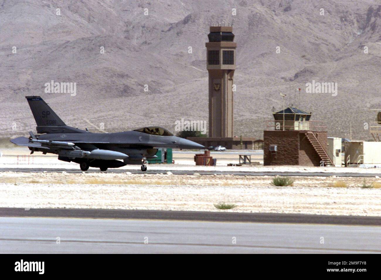 Long shot, right side view, F-16C Fighting Falcon, "SP" tail letters ...