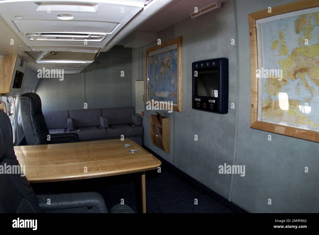 Medium shot, aircraft interior, General Officer's cabin in the newest C ...