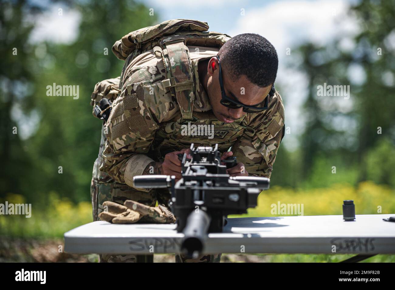 U.S. Army Sgt. Sidney Perry, assigned to 55th Signal Company (Combat ...