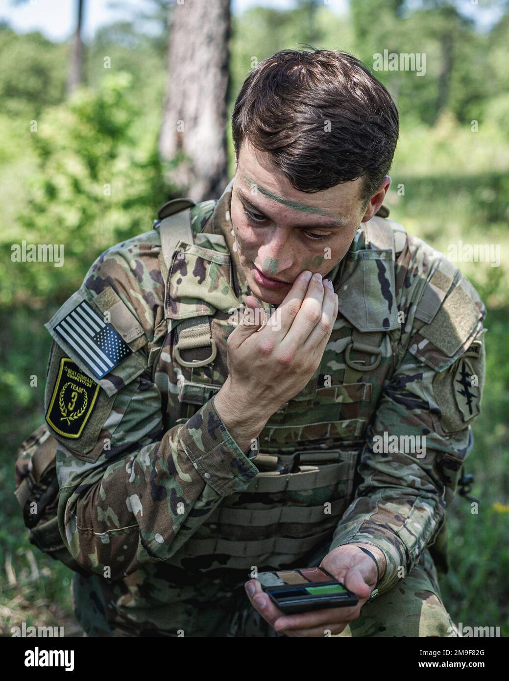 U.S. Army Spc. RJ Koreis, assigned to 3rd Psychological Operations ...