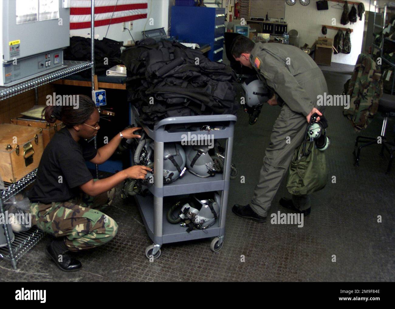 Medium shot, AIRMAN 1ST Class Sekeyi Brand, an Aircrew Life Support ...