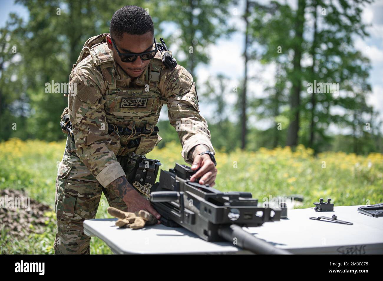 U.S. Army Sgt. Sidney Perry, assigned to 55th Signal Company (Combat ...