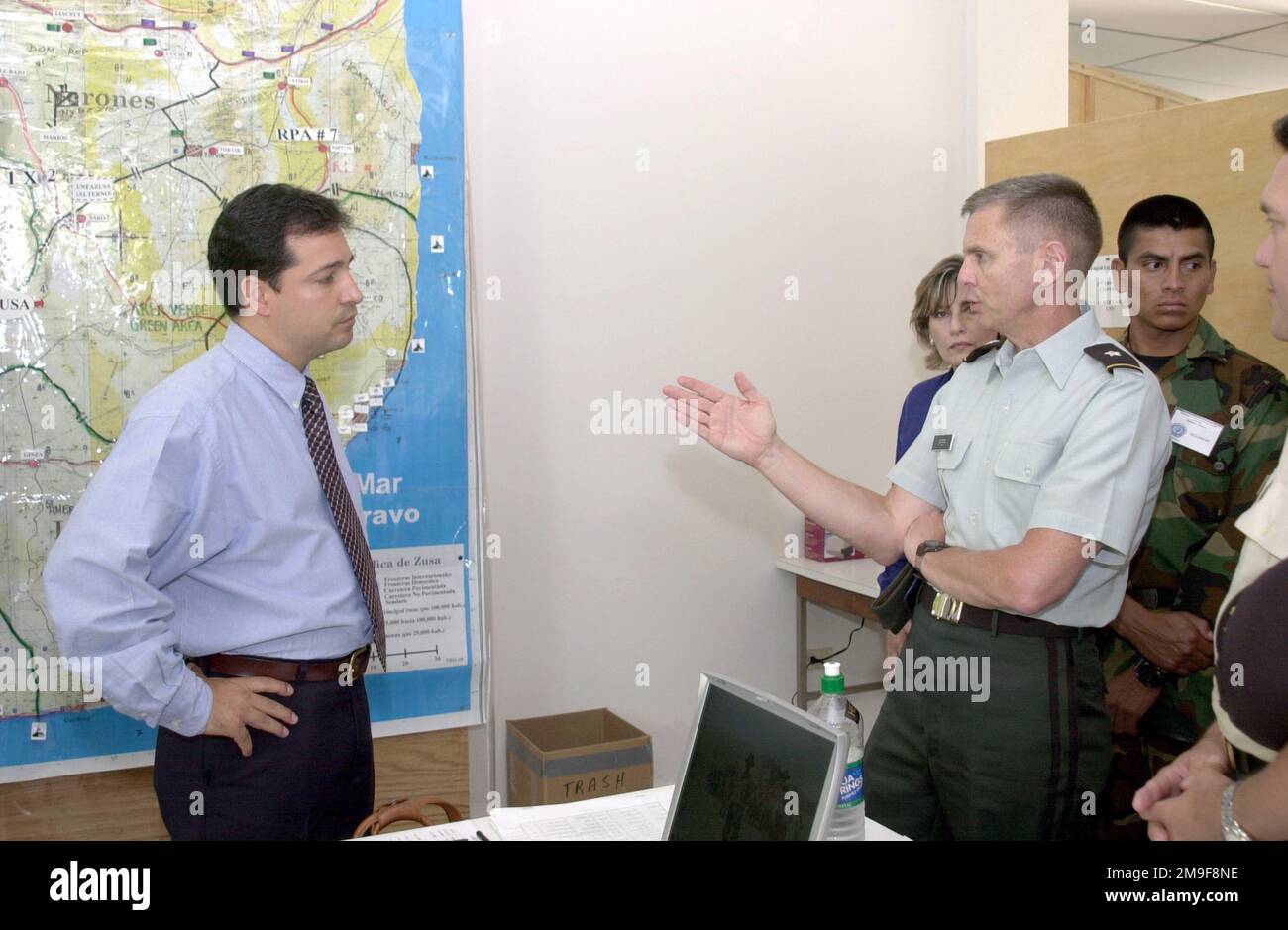 US Southern Command Brigadier General Gary D. Speer, USA, talks with ...