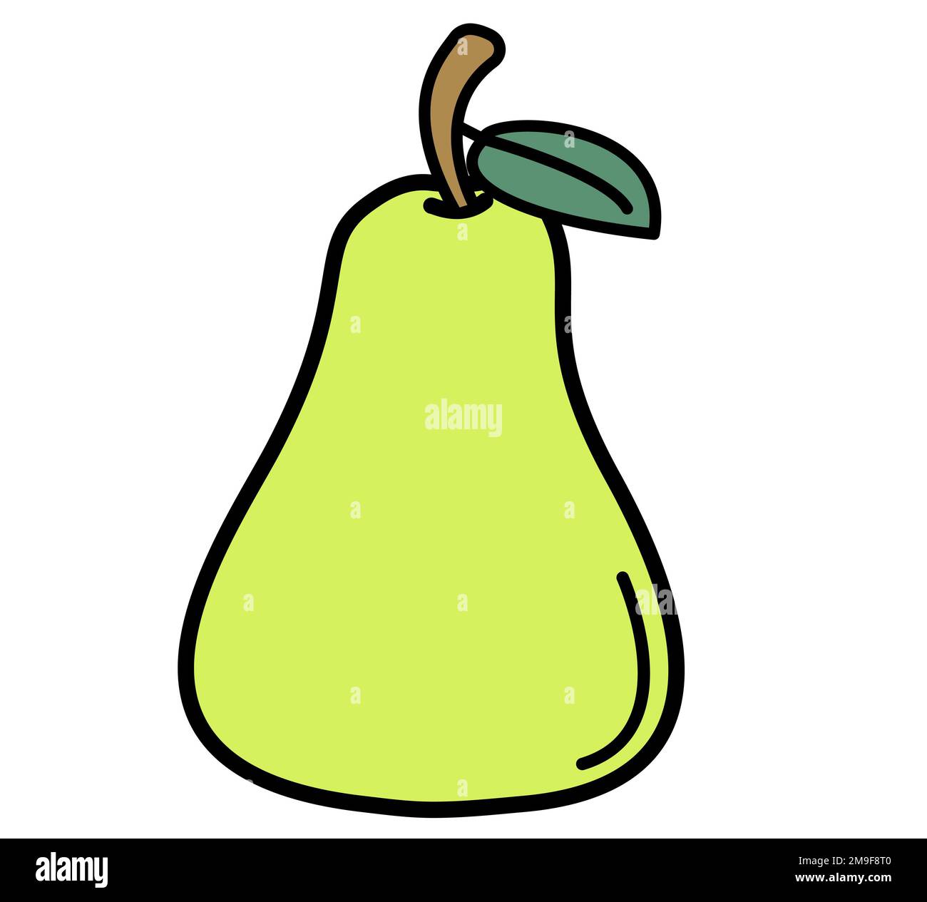 Illustration of a green pear fruit with color. Cartoon draw, pear icon ... Illustration of a green pear fruit with color. Cartoon draw, pear icon ...
