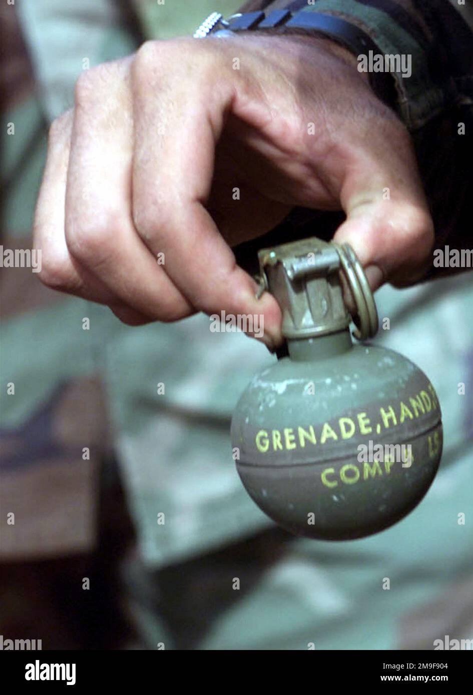 A US Marine from 1ST Battalion, 3rd Marines, demonstrates proper ...