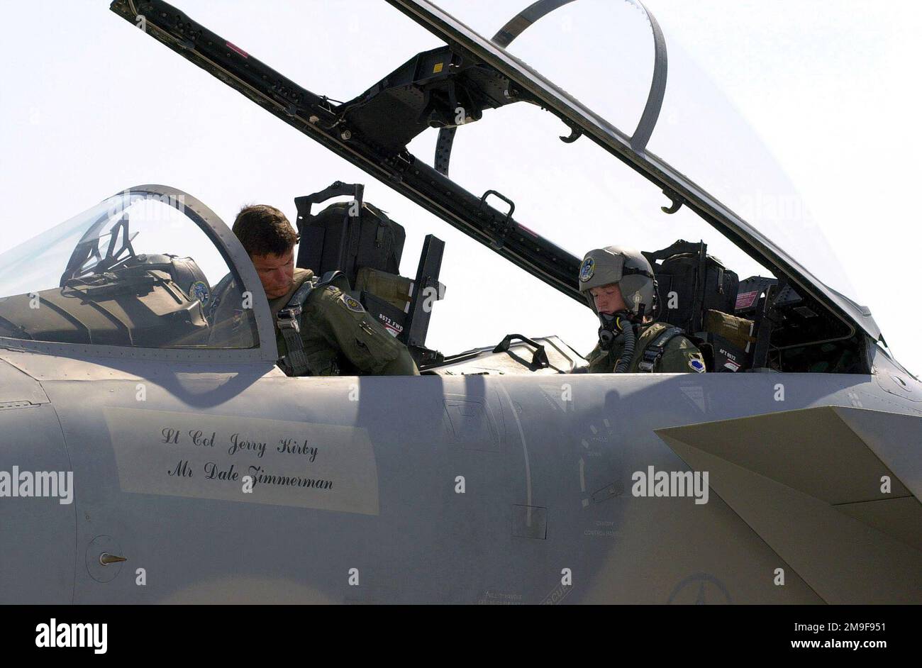 The canopy closes as US Air Force Lieutenant Colonel Jerry Kerby ...