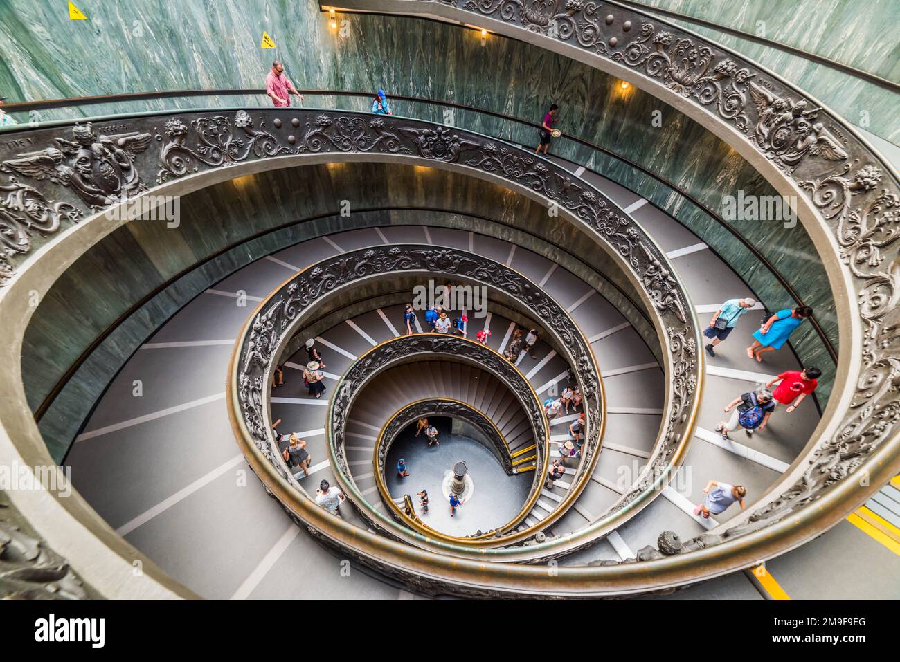 VATICAN CITY, ITALY - JULY 1, 2019: Bramante Staircase in Vatican ...