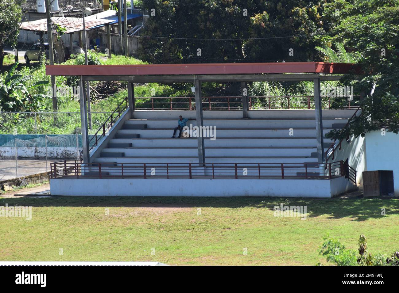 Canaries Playing Field, Canaries, Saint Lucia Stock Photo - Alamy