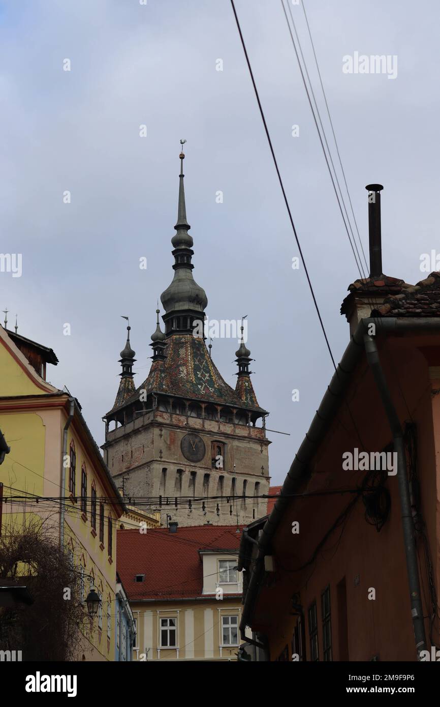 Different angles showing the upper part of the clock tower in ...