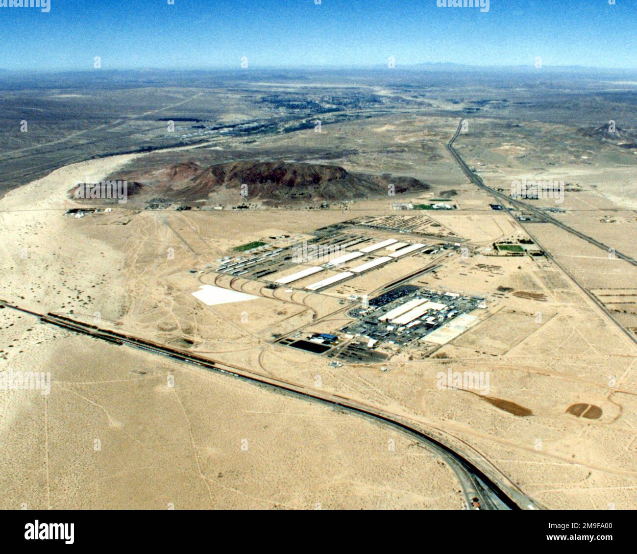 Aerial view of US Marine Corps Logistics Base (MCLB), Barstow ...
