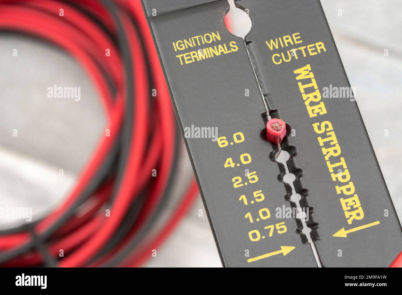 Close shot of Chinese made unbranded wire stripper & wire cutter for 26 ...