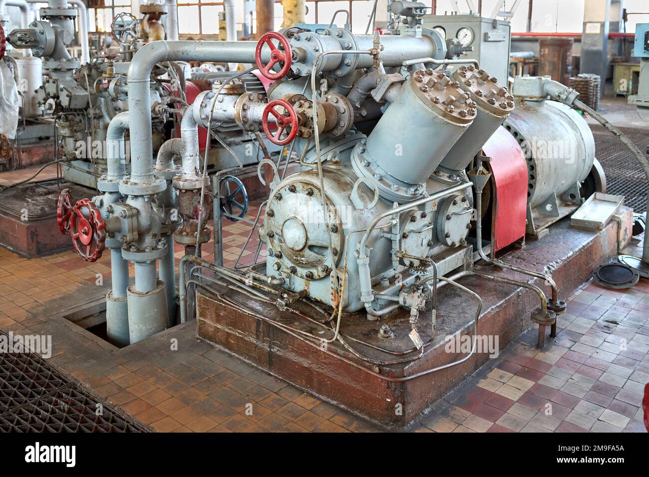 Ammonia refrigerant compressor as interior element of chemical ...