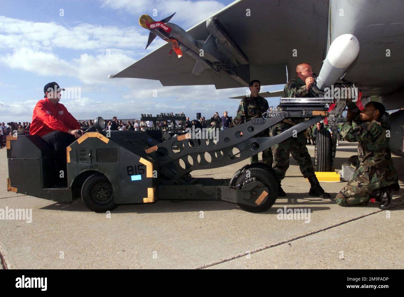 NASCAR Winston Cup Champion, Dale Earnhardt, drives a Bomb Lift Truck ...