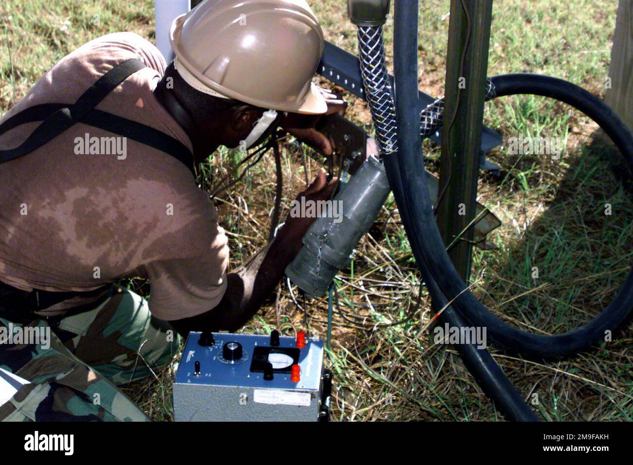 US Air Force MASTER Sergeant Montgomery, of the 245th Air Traffic ...