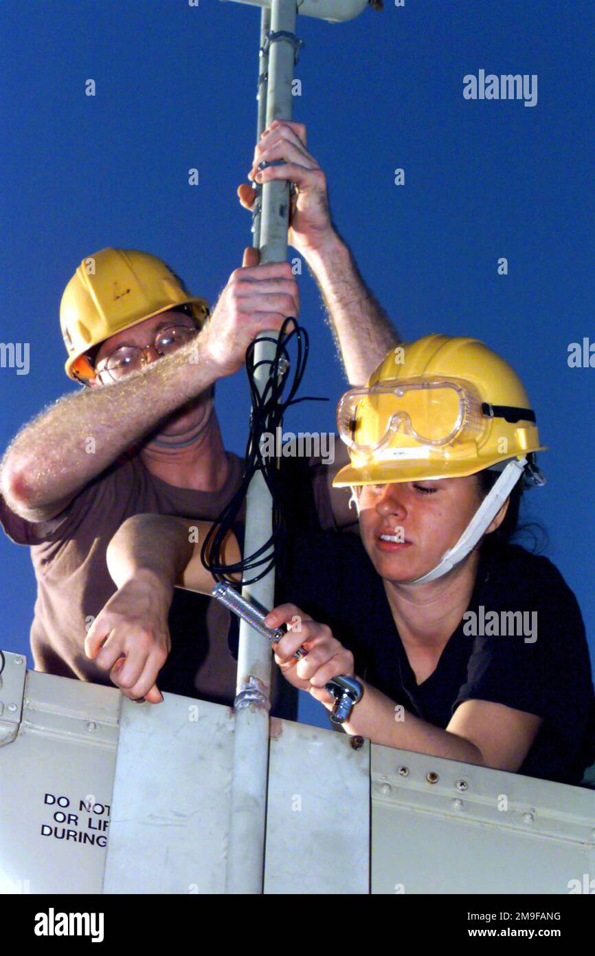 US Air Force members from the 245th Air Traffic Control Squadom (ATCS ...