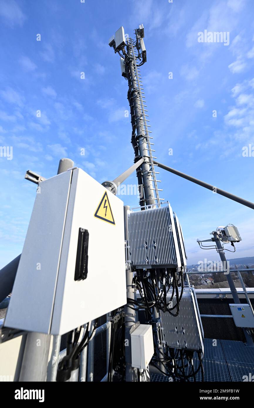 Duesseldorf, Germany. 18th Jan, 2023. A new 5G mobile communications ...