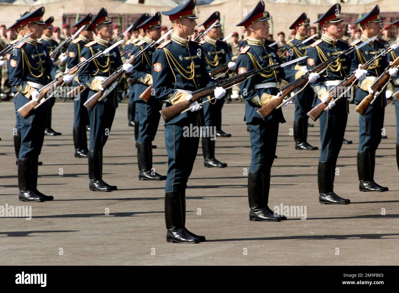The Kazakhstan honor guard performs during the opening ceremonies of ...