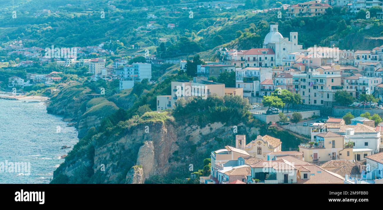 Aerial view of Pizzo Calabro, castle, Calabria, tourism Italy ...