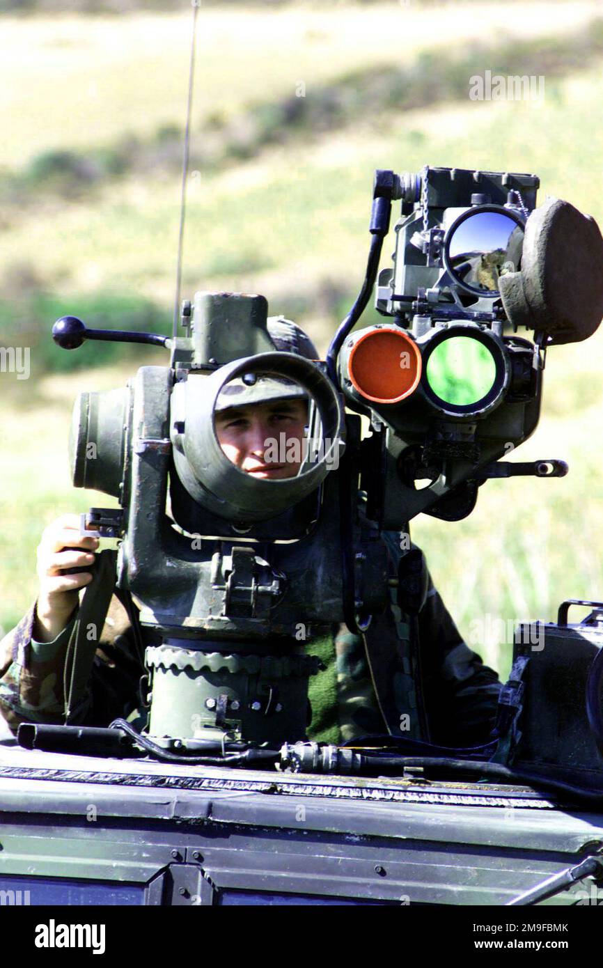 US Marine Corporal Thomas from Tube Launched Optical Guided, Wire ...