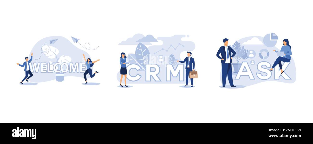 characters standing near the word greetings and giving greetings signs ...