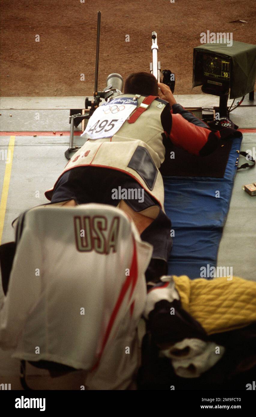 Rear view, medium shot of US Army Sergeant First Class Thomas A. Tamas ...