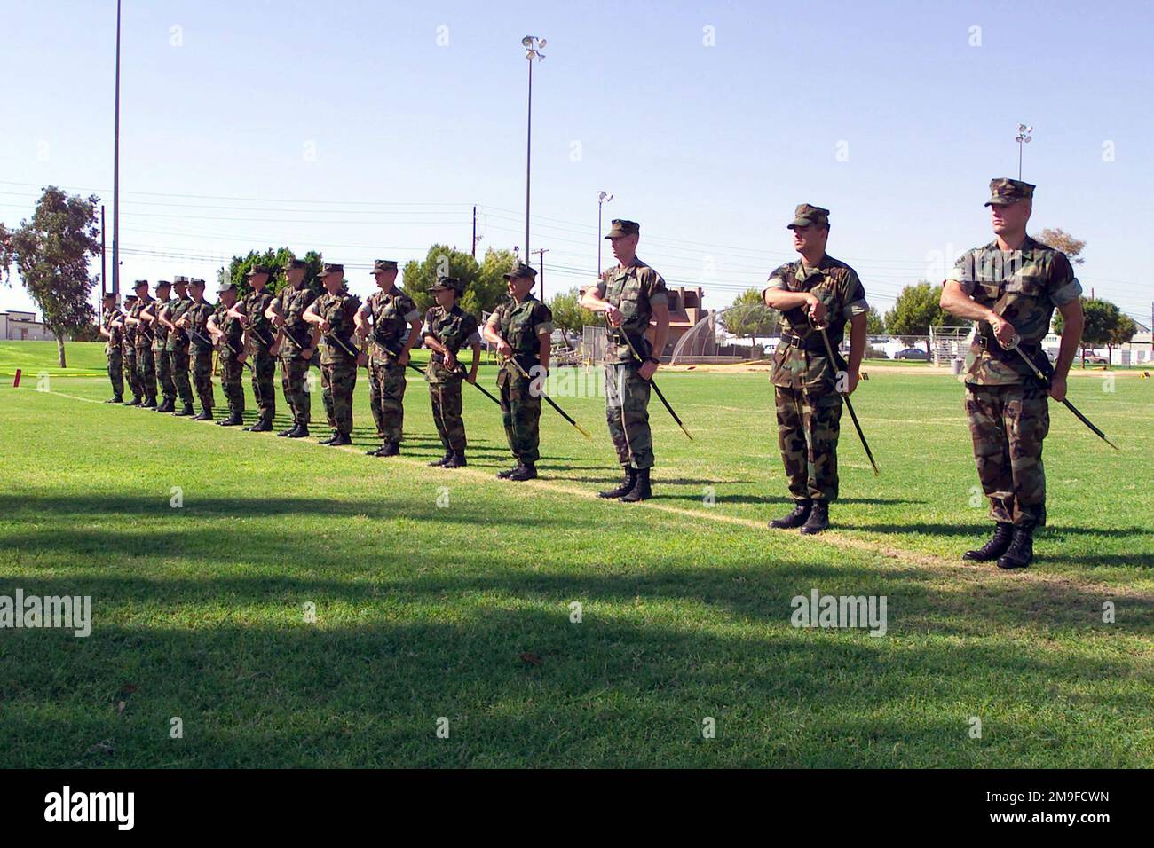 US Marines prepare to draw their swords at the Corporals Course at ...
