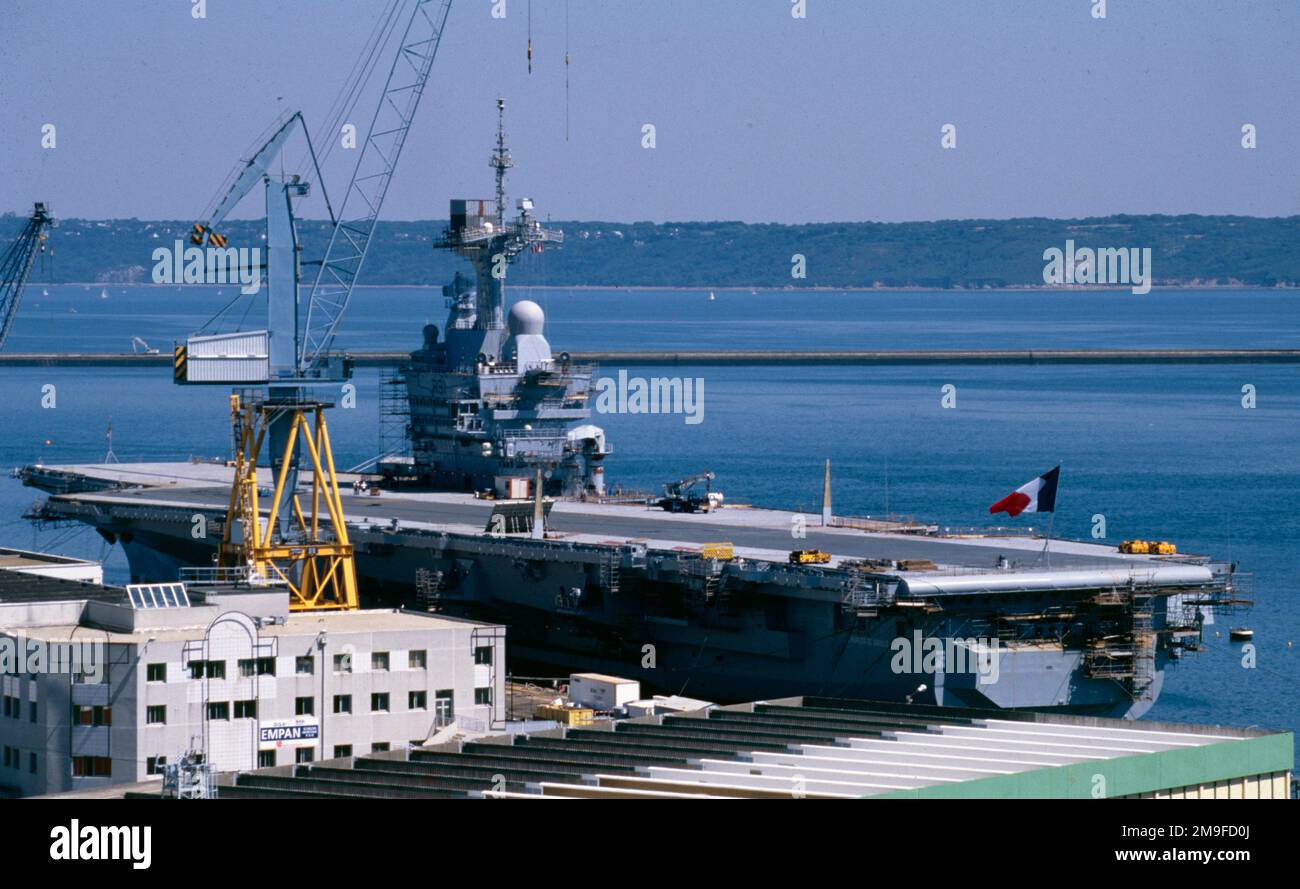 French aircraft carrier Charles de Gaulle R91. Charles de Gaulle is the flagship of the French ...