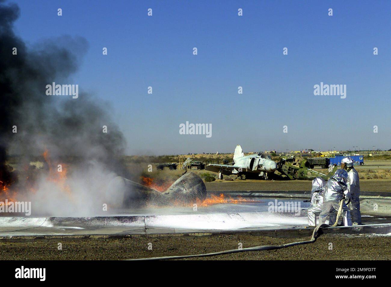 Crash Fire Rescue marines put out a training fire at the Marine Corps ...