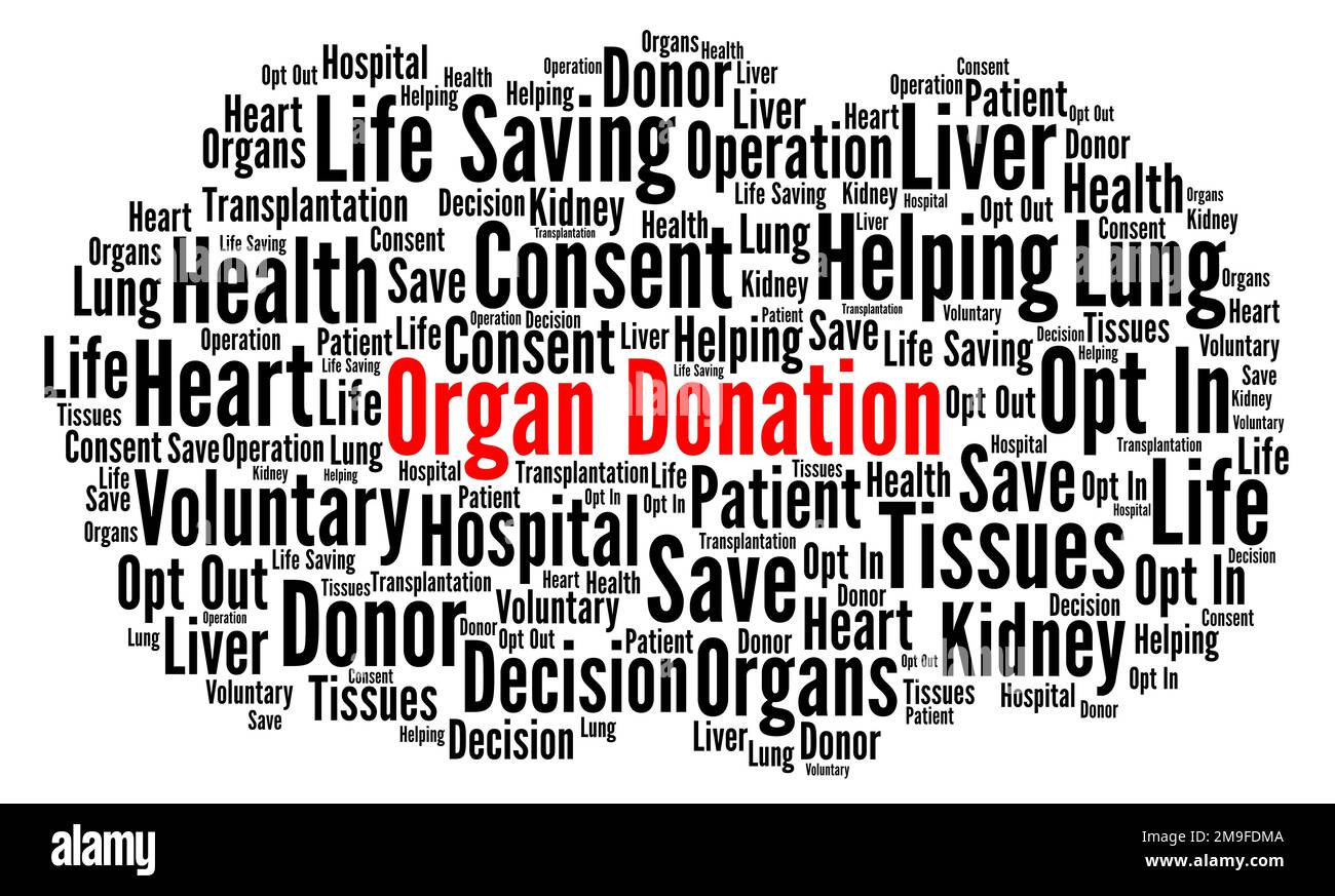 Organ donation word cloud Stock Photo - Alamy