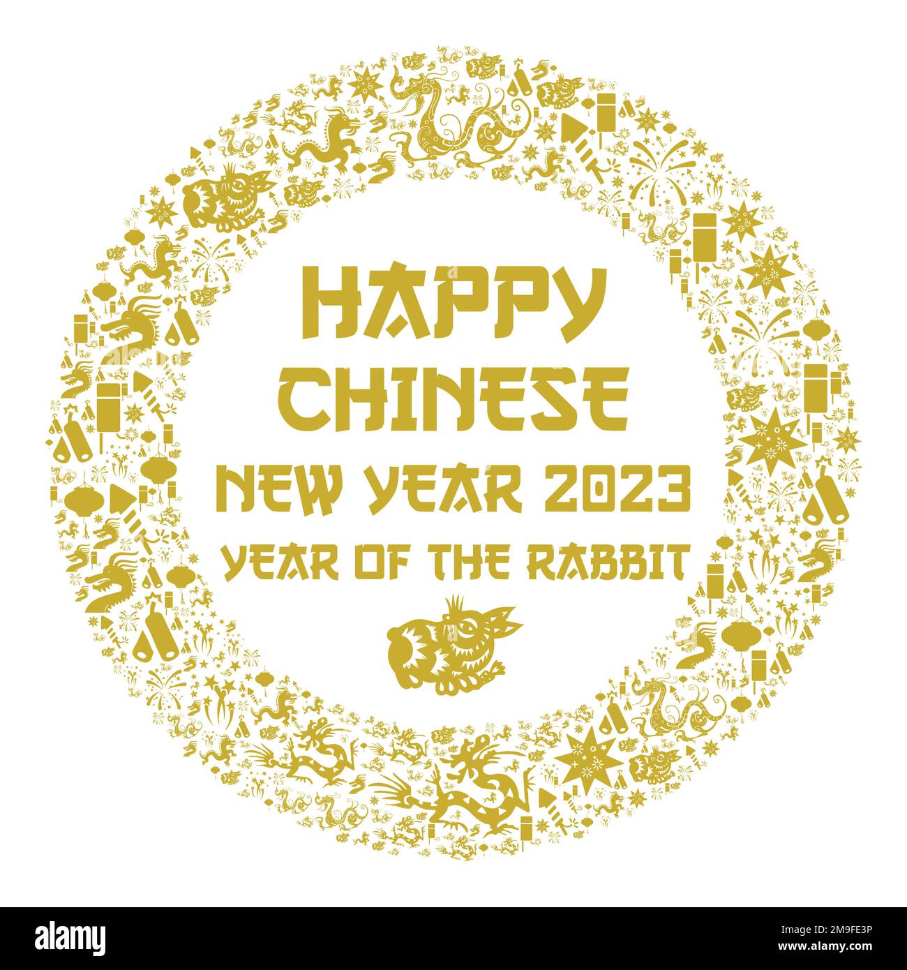 Happy Chinese New Year 2023 symbol icon Stock Photo - Alamy