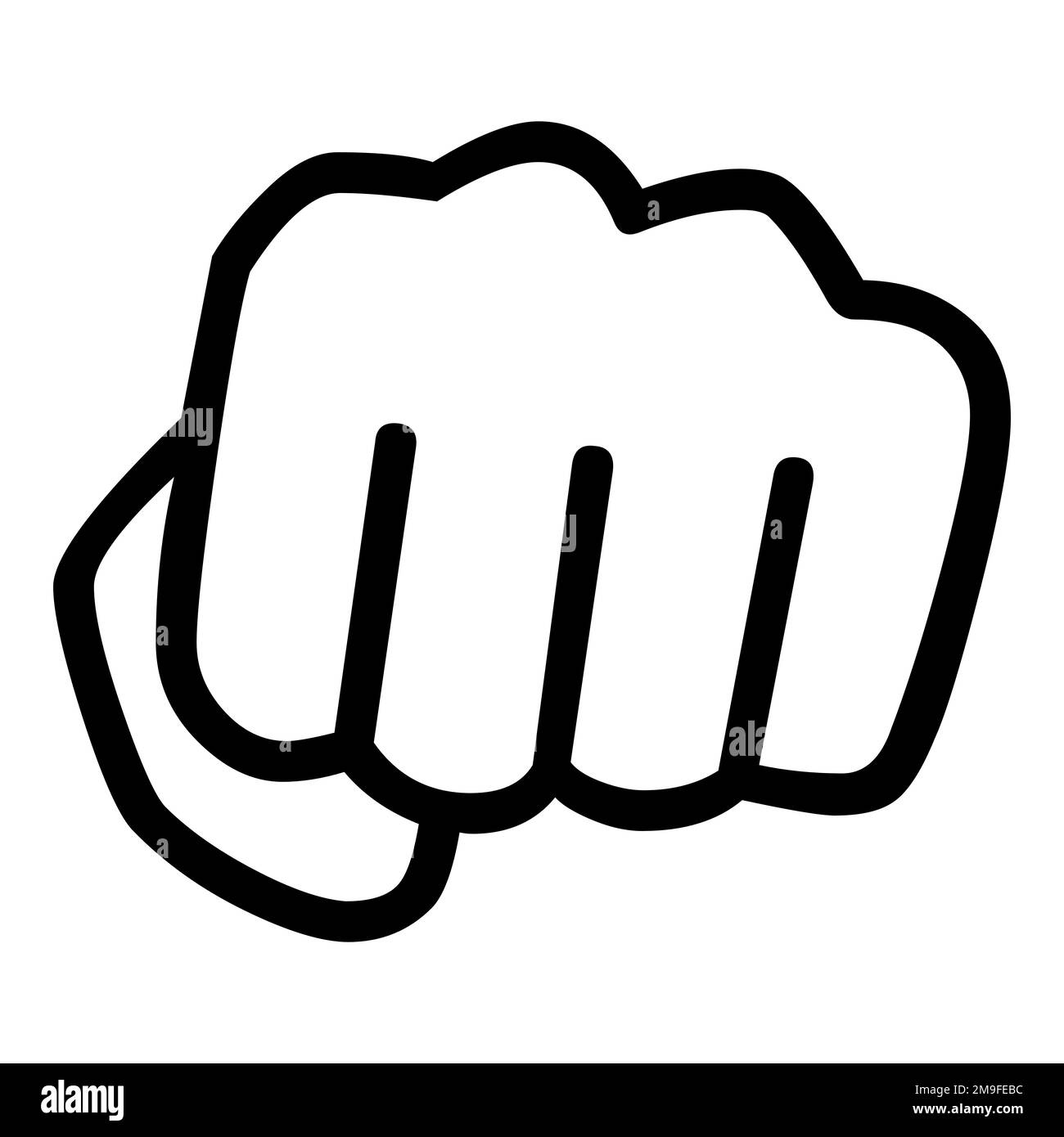 Fist symbol icon illustration Stock Photo - Alamy