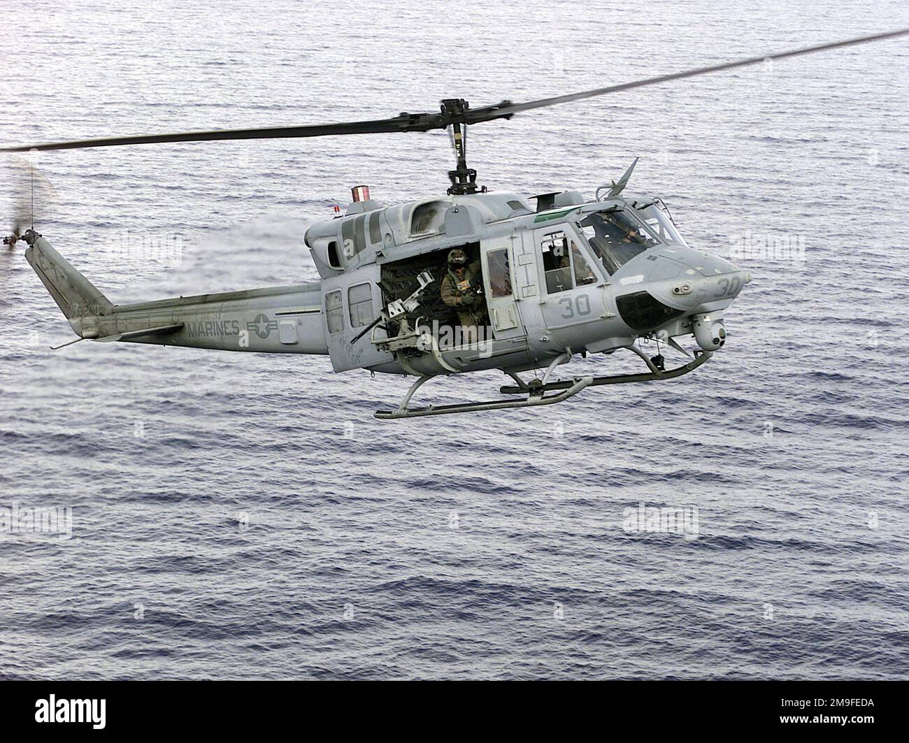 A USMC UH-1N Huey helicopter from Marine Helicopter Squadron Medium ...