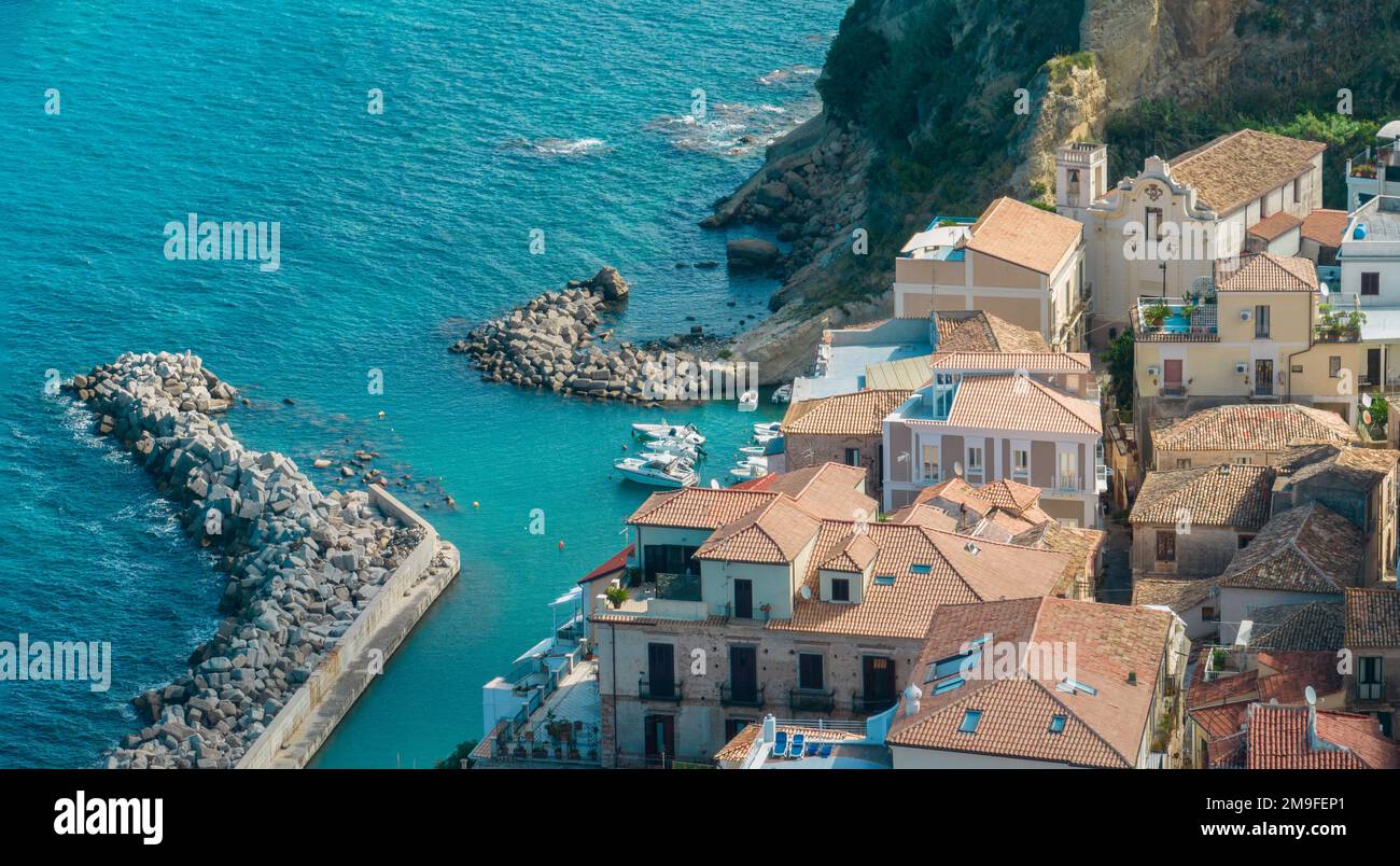 Aerial view of Pizzo Calabro, castle, Calabria, tourism Italy ...