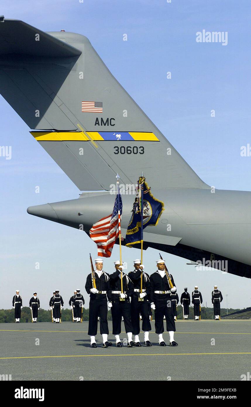 The United States Navy Ceremonial Guard honors fallen members of USS ...