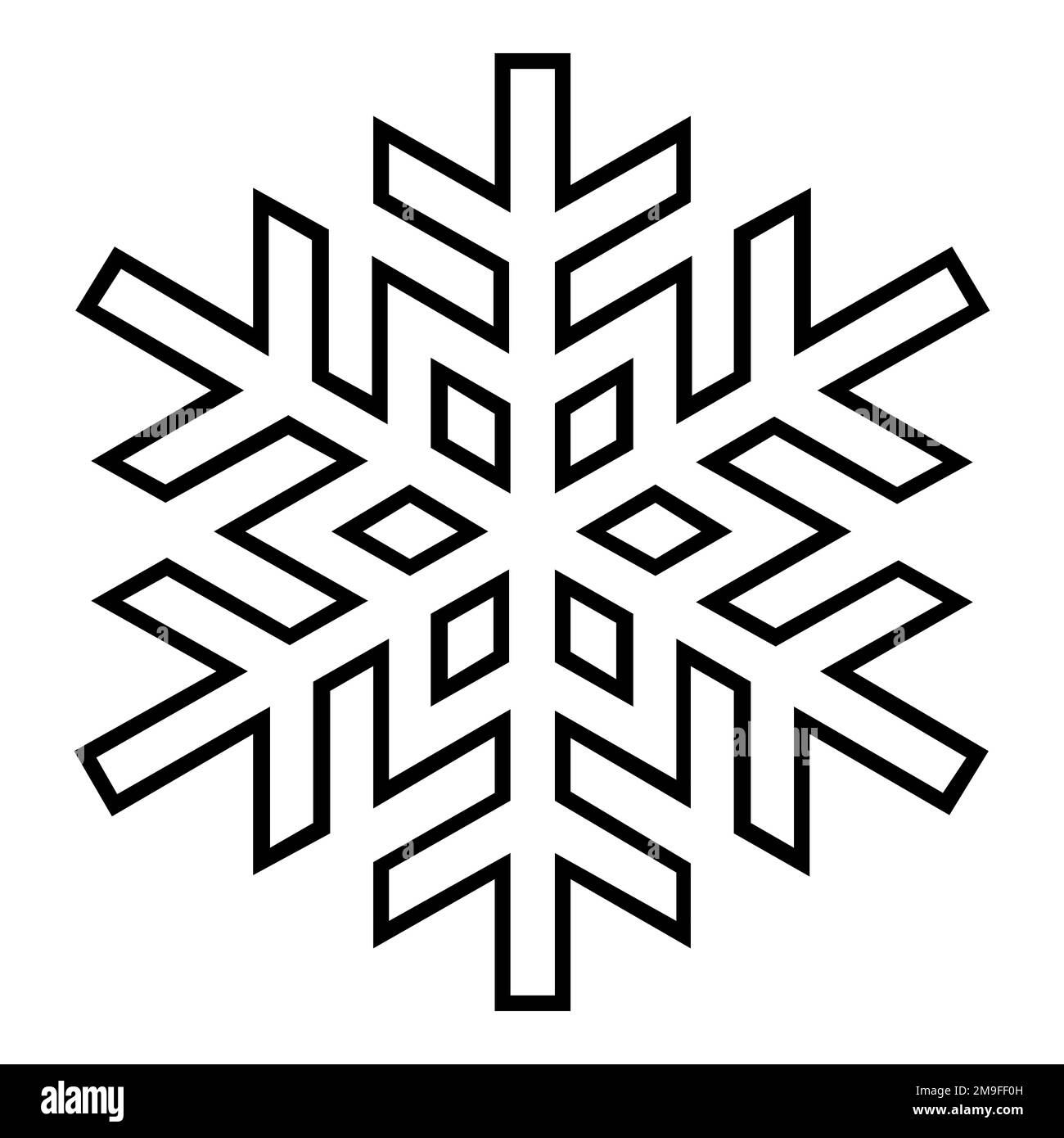Snowflake symbol icon Stock Photo - Alamy